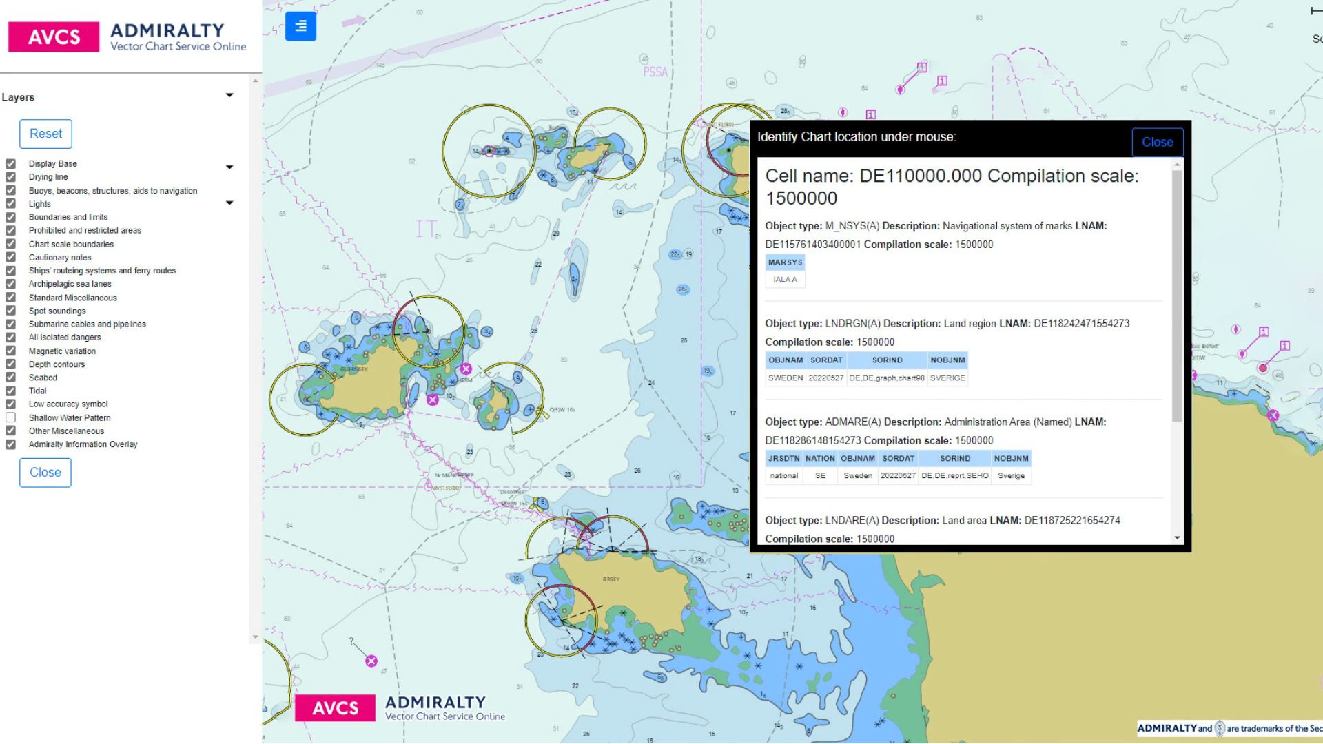 ADMIRALTY Vector Chart Service Online